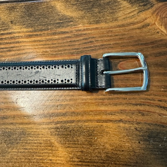 Allen Edmonds | Accessories | Allen Edmonds Black Polished Leather Belt ...